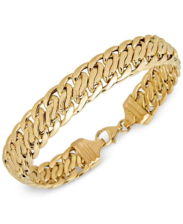 Italian Gold Chain Bracelet in 18k Gold & Reviews - Bracelets - Jewelry ...