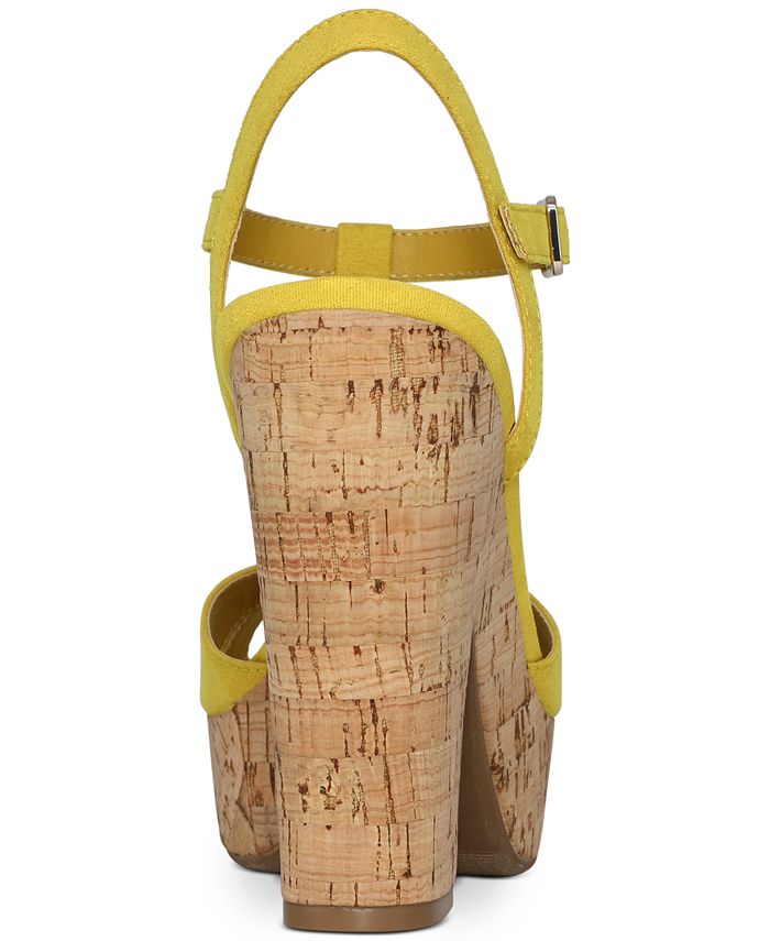 Sun + Stone Jamie T-Strap Platform Dress Sandals, Created for Macy's ...