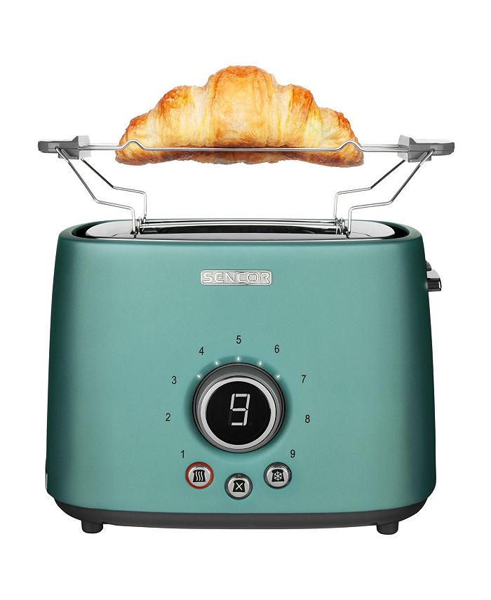 Sencor Stainless Steel 2-Slice 800W Toaster with Digital Button & Rack ...