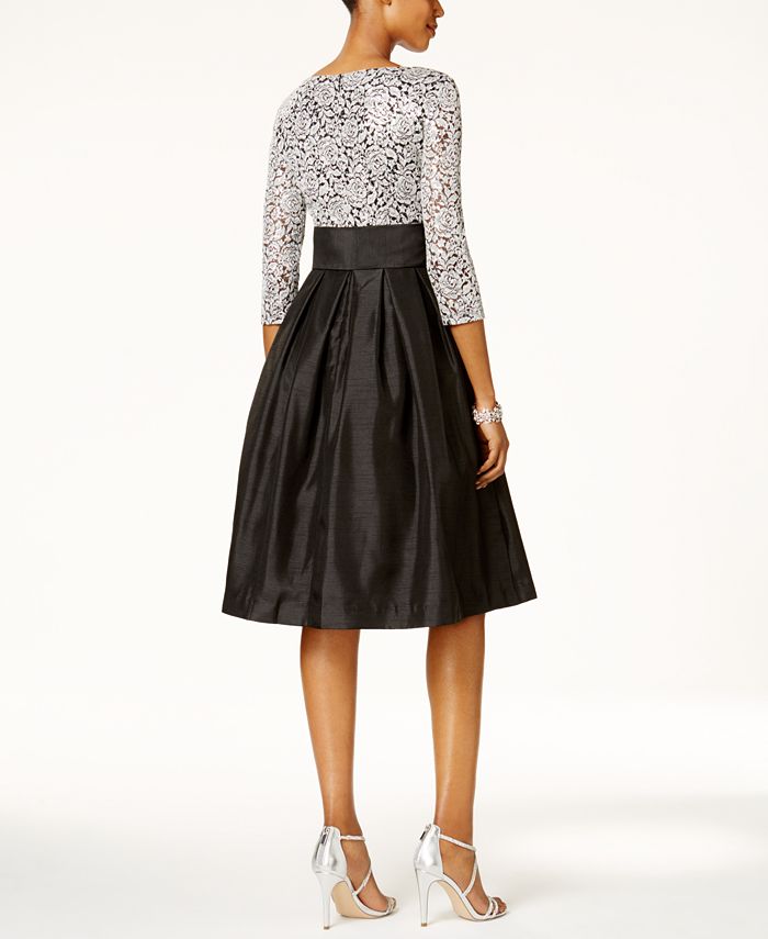 Jessica Howard Sequined Lace Taffeta Fit & Flare Dress & Reviews ...