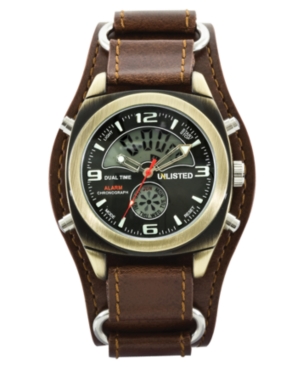 UPC 020571064904 - Unlisted Watch, Men's Analog Digital Brown Leather ...