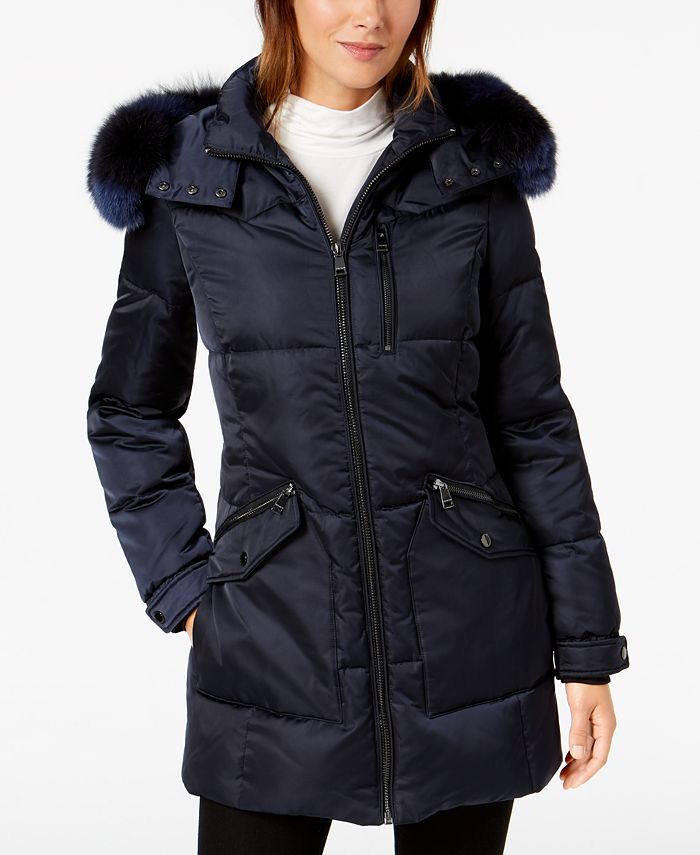 1 Madison Expedition Hooded Fur-Trim Coat & Reviews - Coats - Women ...