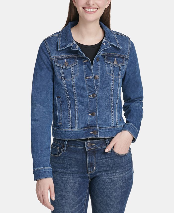 DKNY Denim Trucker Jacket & Reviews - Jackets & Blazers - Women - Macy's
