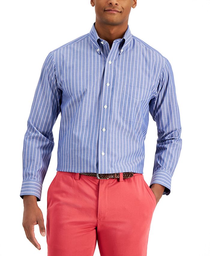 Club Room Mens Classic Fit Pinstripe Dress Shirt Created For Macys