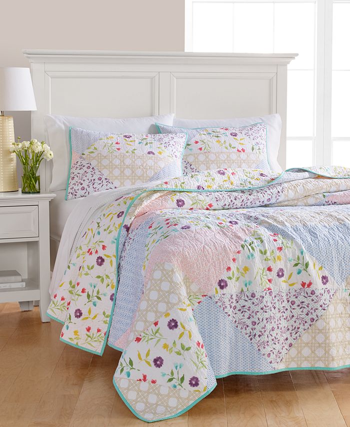 Martha Stewart Collection CLOSEOUT! Pergola Patchwork King Quilt ...
