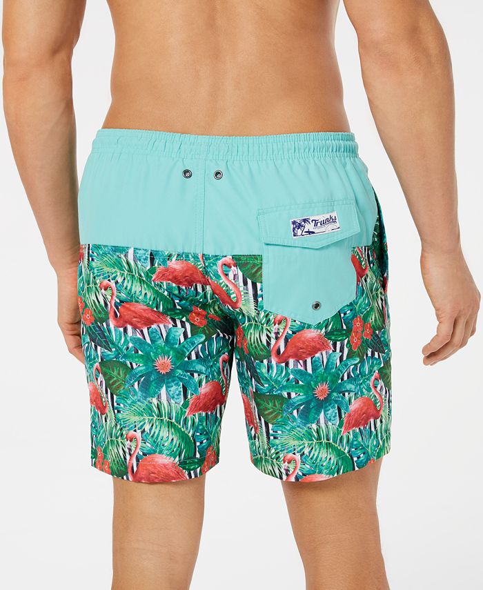 Trunks Surf & Swim Co. Men's Flamingo Colorblocked 6" Swim Trunks ...