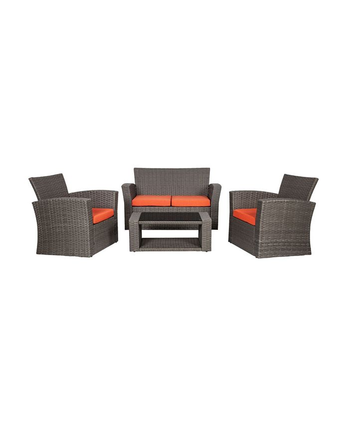 Westin Furniture 4-Piece Conversation Sofa Set with Cushions & Reviews ...