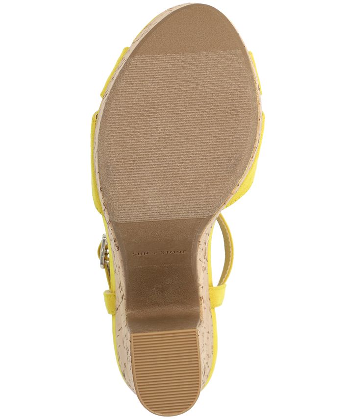 Sun + Stone Jamie T-Strap Platform Dress Sandals, Created for Macy's ...