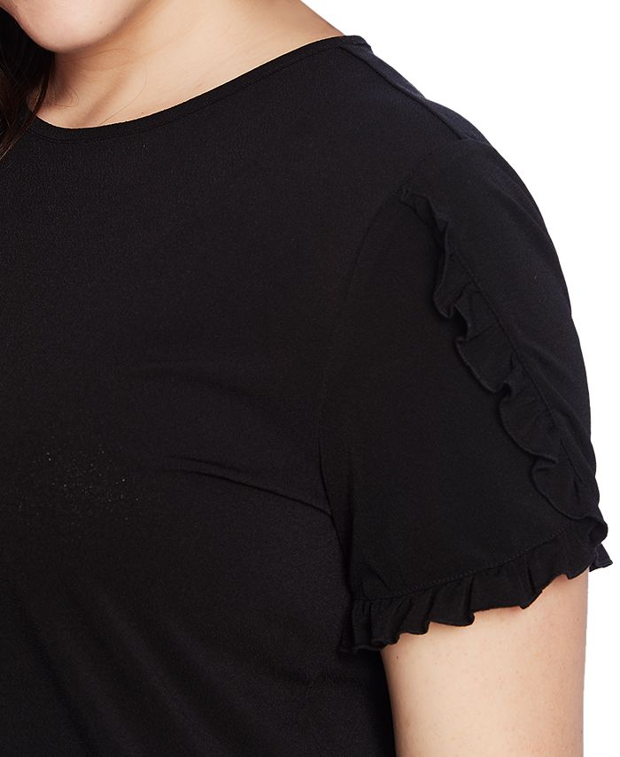 CeCe Plus Size Ruffled-Sleeve Top & Reviews - Tops - Plus Sizes - Macy's