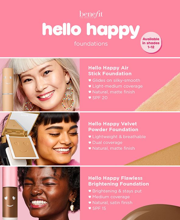 Benefit Cosmetics Hello Happy Air Stick Foundation & Reviews ...
