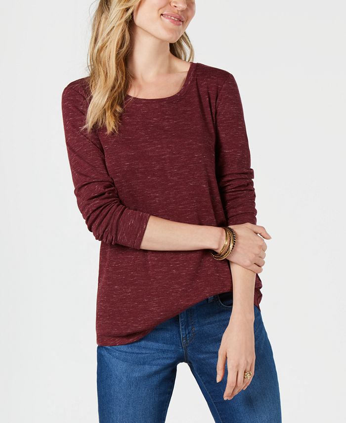 Style And Co Long Sleeve T Shirt Created For Macys And Reviews Tops
