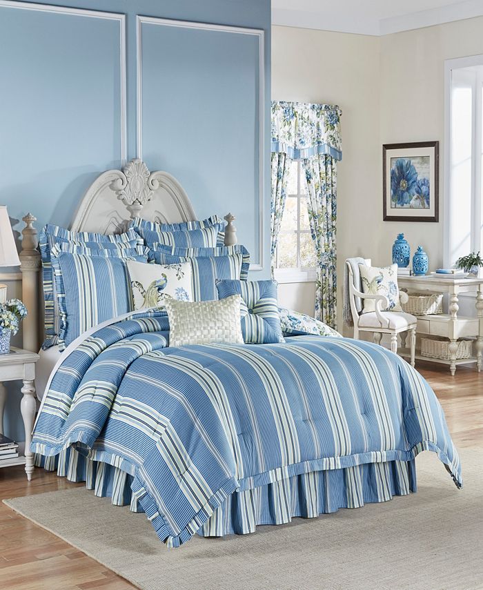 Savannah Home Waverly Floral Engagement 4 Piece Queen Comforter Set
