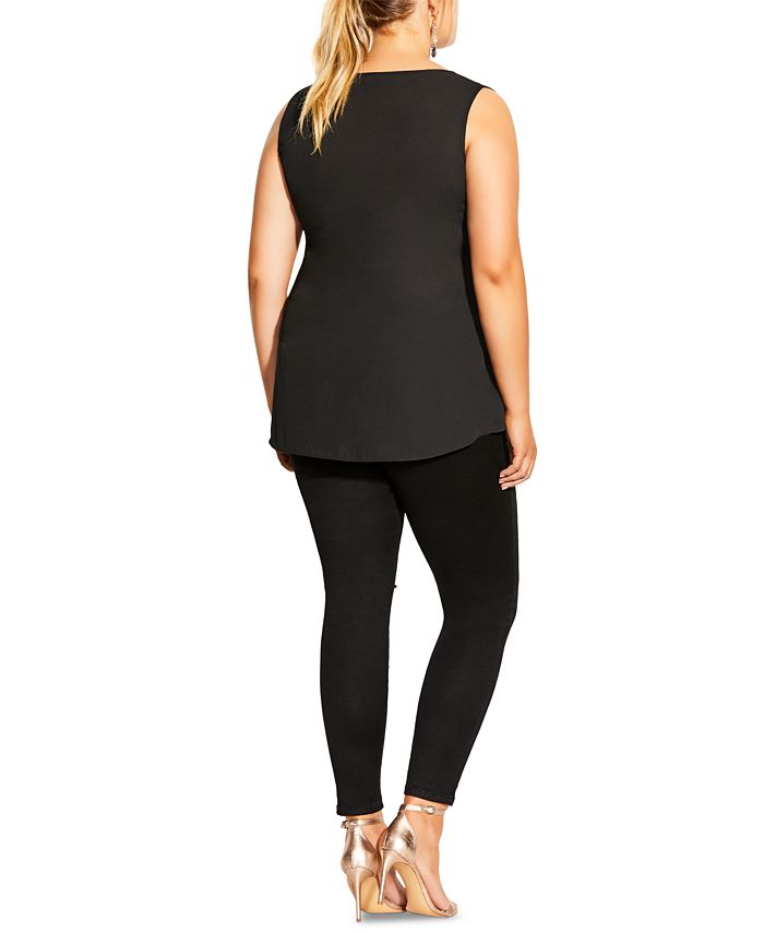 City Chic Trendy Plus Size Sexy Zip Top & Reviews - Tops - Plus Sizes ...