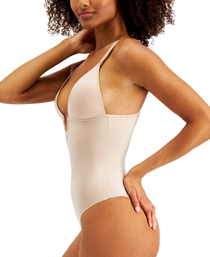 Spanx Suit Your Fancy Plunge Low Back Thong Bodysuit 10206r And Reviews