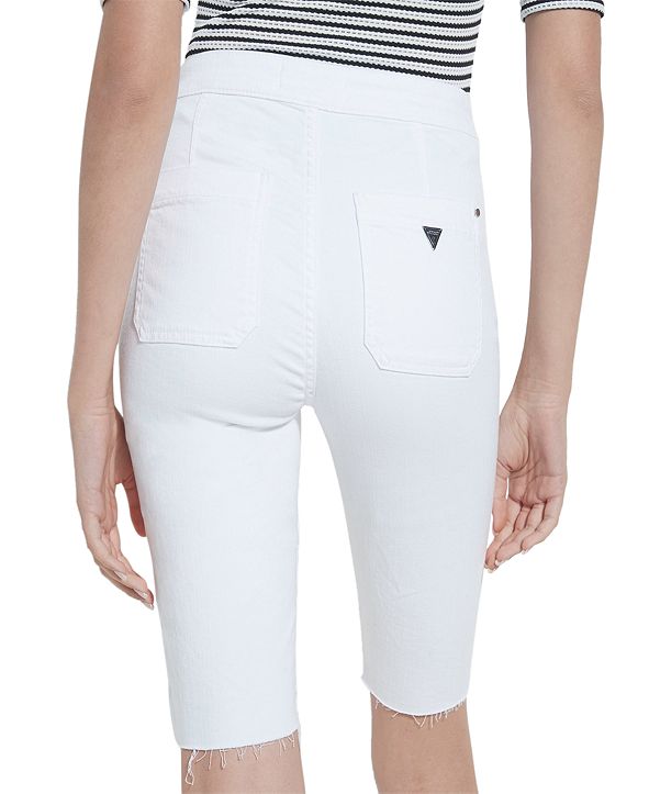 GUESS Button-Fly Denim Bermuda Shorts & Reviews - Shorts - Women - Macy's