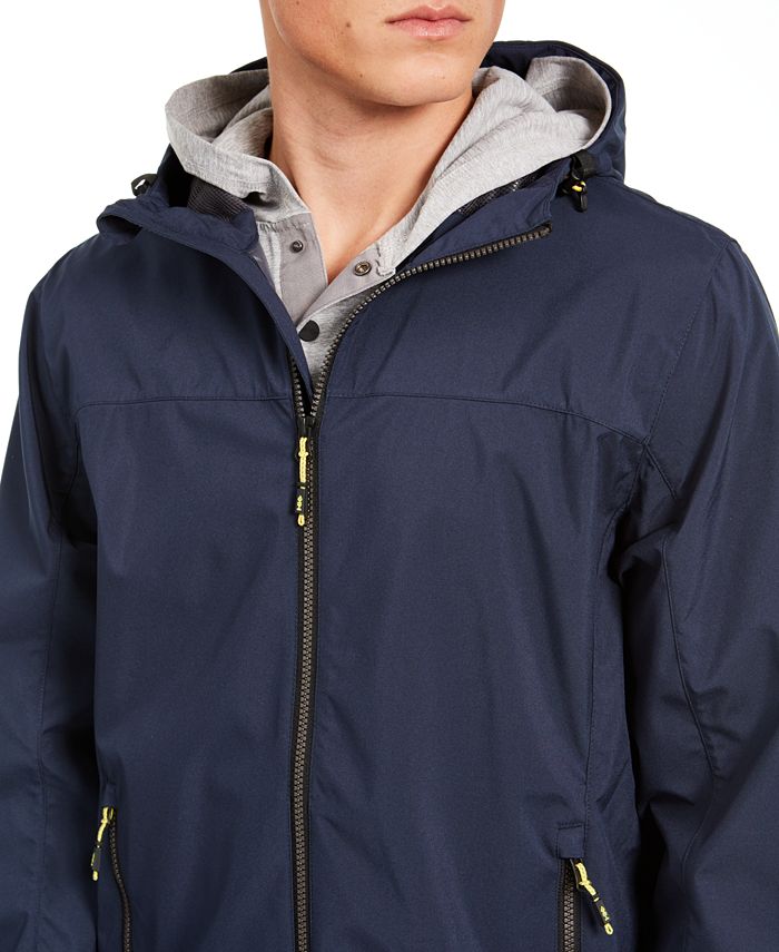 Hawke & Co. Men's All-Season Lightweight Stretch Hooded Rain Jacket ...