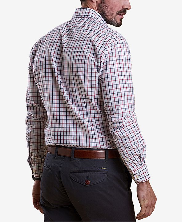 Barbour Men's Henry White Tattersall Check Oxford Shirt & Reviews ...