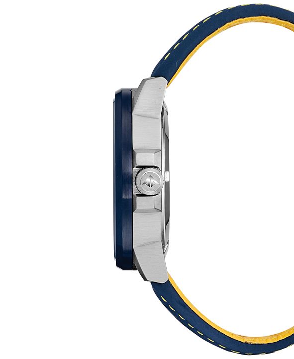 Citizen Eco-Drive Men's Angel Nighthawk Blue Leather Strap Watch 42mm ...