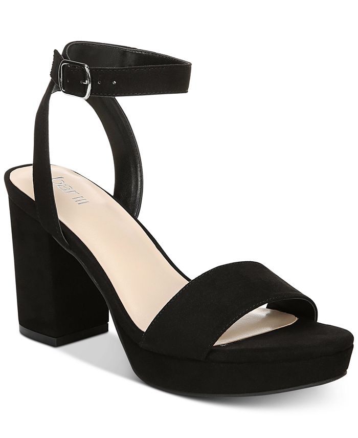 Bar III Cabey Two-Piece Platform Sandals, Created for Macy's & Reviews ...