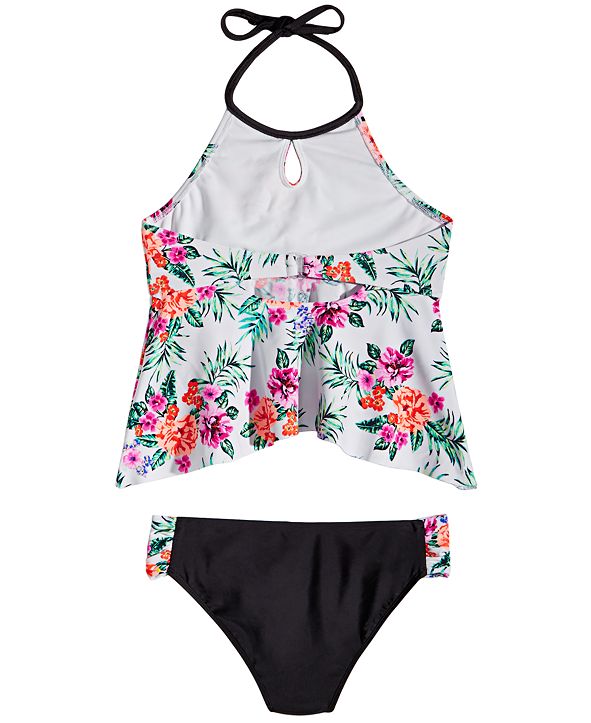 Glitter Beach Big Girls 2-Pc. Ruffle-Hem Tankini Swim Suit & Reviews ...