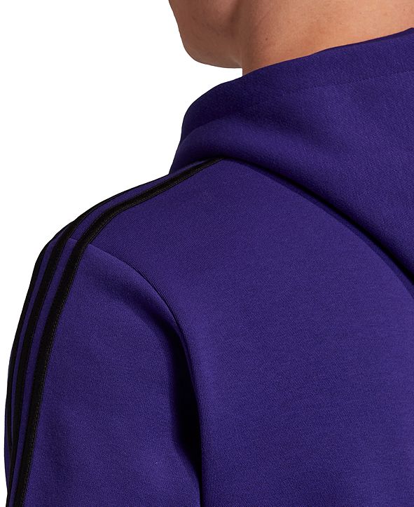 adidas Men's Essentials 3-Stripes Fleece Logo Hoodie & Reviews ...