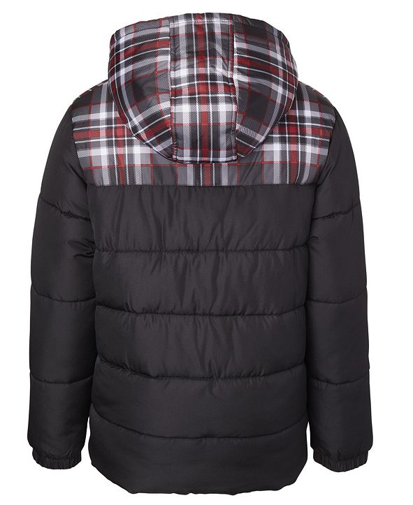 Ixtreme Big Boys Solid Puffer with Plaid Print and Fleece Hat & Reviews - Coats & Jackets - Kids ...