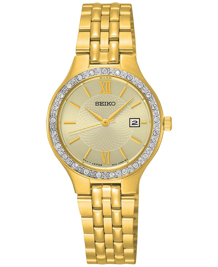 Seiko Women's Special Value Gold-Tone Stainless Steel Bracelet Watch ...