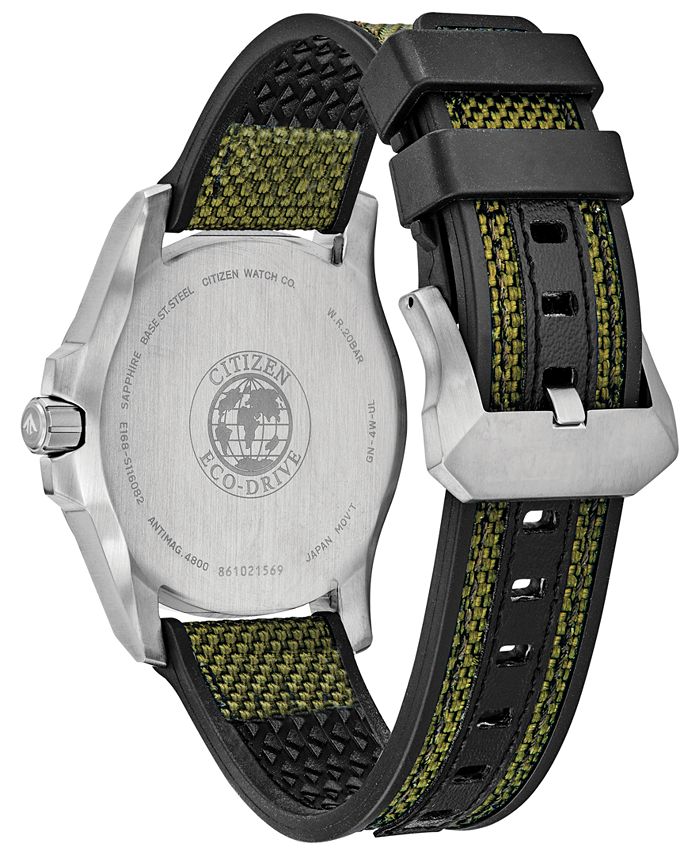 Citizen Eco-Drive Men's Promaster Tough Military Green Fabric Strap ...
