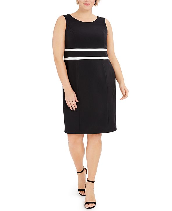 Le Suit Plus Size Colorblocked Wing-Collar Jacket and Dress Suit ...