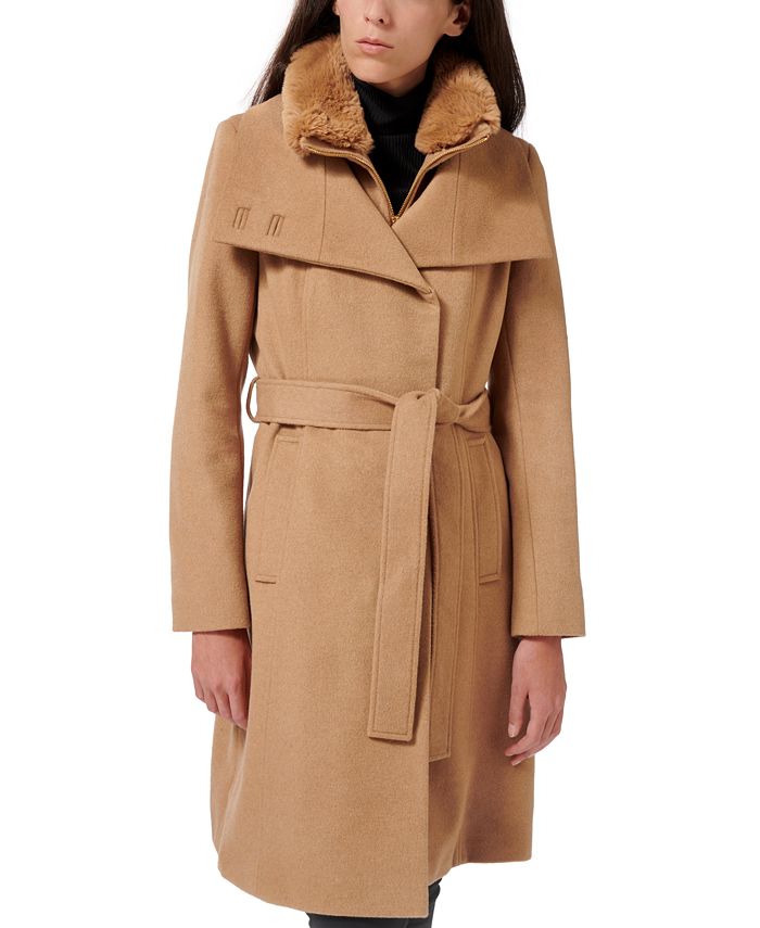 Sam Edelman Faux Fur Lined Belted Wrap Coat And Reviews Coats Women