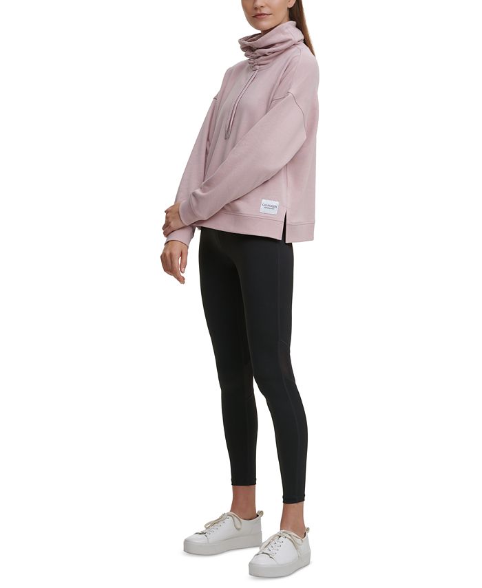 Calvin Klein Face Mask Funnel Neck Top & Reviews - Women - Macy's