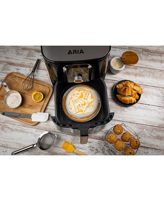 Aria 7Qt Teflon-Free Ceramic Family-Size Air Fryer with 2-Tier ...