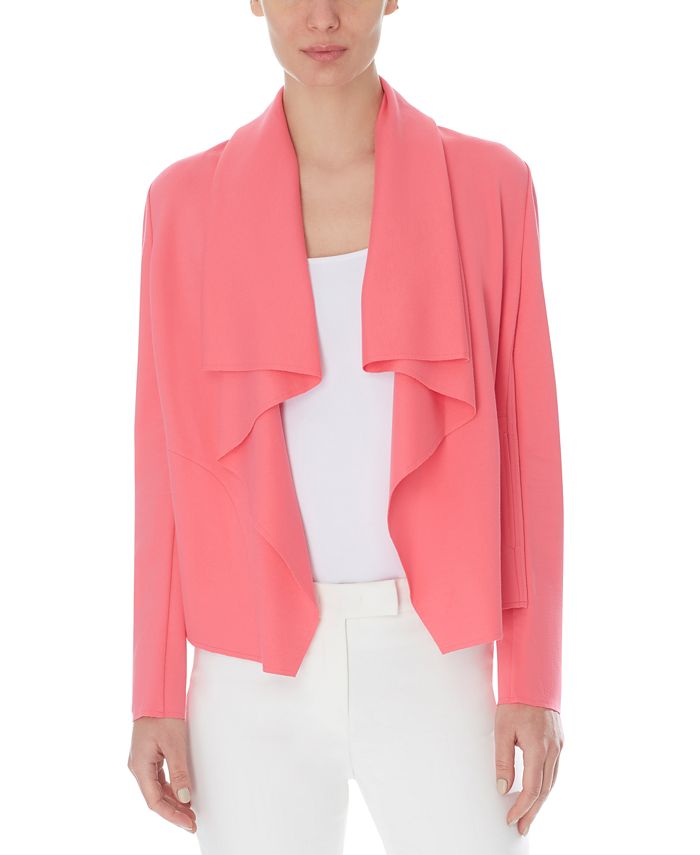 Anne Klein Serenity Draped Open Knit Jacket & Reviews - Jackets ...