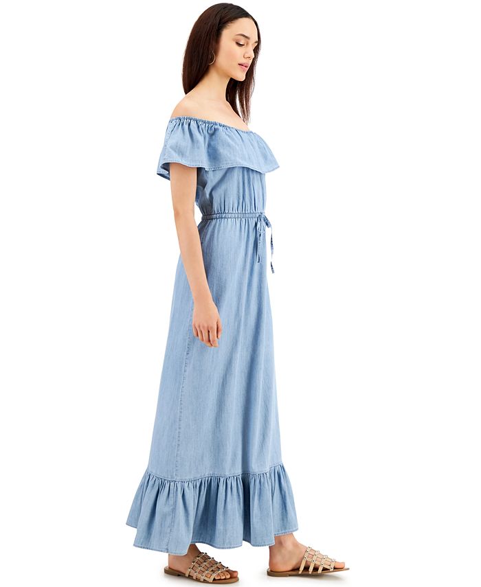 Style & Co Ruffled Maxi Dress, Created for Macy's & Reviews - Dresses ...