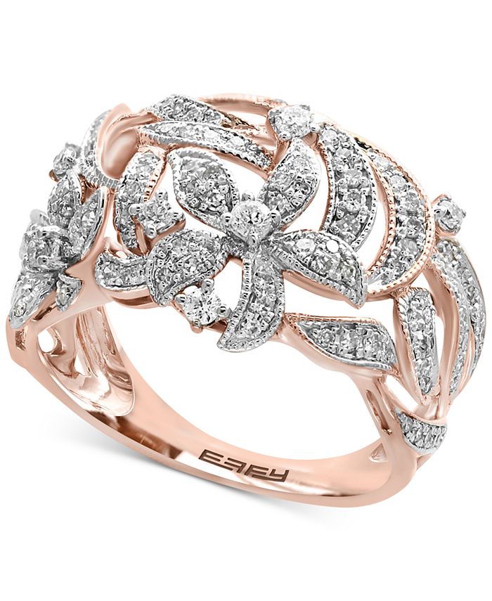EFFY Collection EFFY® Diamond Pavé Floral-Inspired Statement Ring (5/8 ...