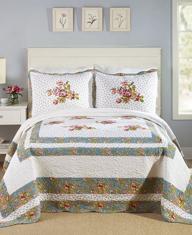 PEKING HANDICRAFT INC Loretta Full Bedspread & Reviews - Quilts ...