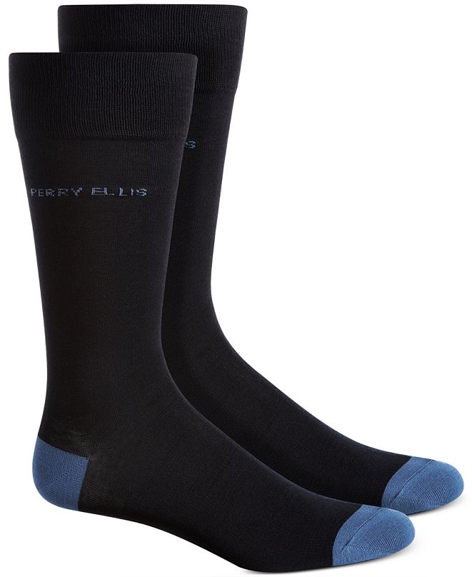 Perry Ellis Portfolio Perry Ellis Men's Logo Socks & Reviews ...