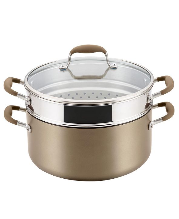 Anolon Advanced Home Hard-Anodized Nonstick 8.5-Qt. Wide Stockpot with ...