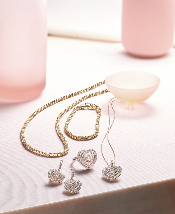 Macy's Natural Pink Certified Diamond Heart Drop Earrings (1-1/4 ct. t ... Macy's Natural Pink Certified Diamond Heart Drop Earrings (1-1/4 ct. t ...