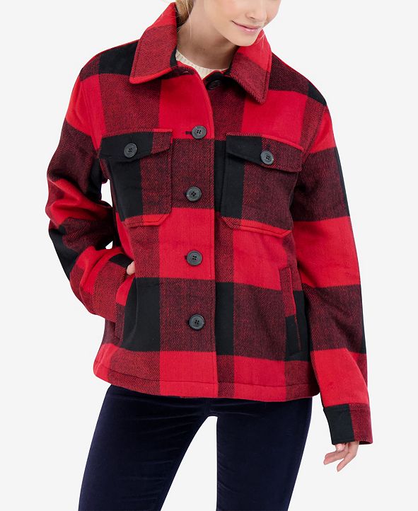 Sebby Junior's Buffalo Plaid Shirt Coat & Reviews - Jackets & Blazers ...