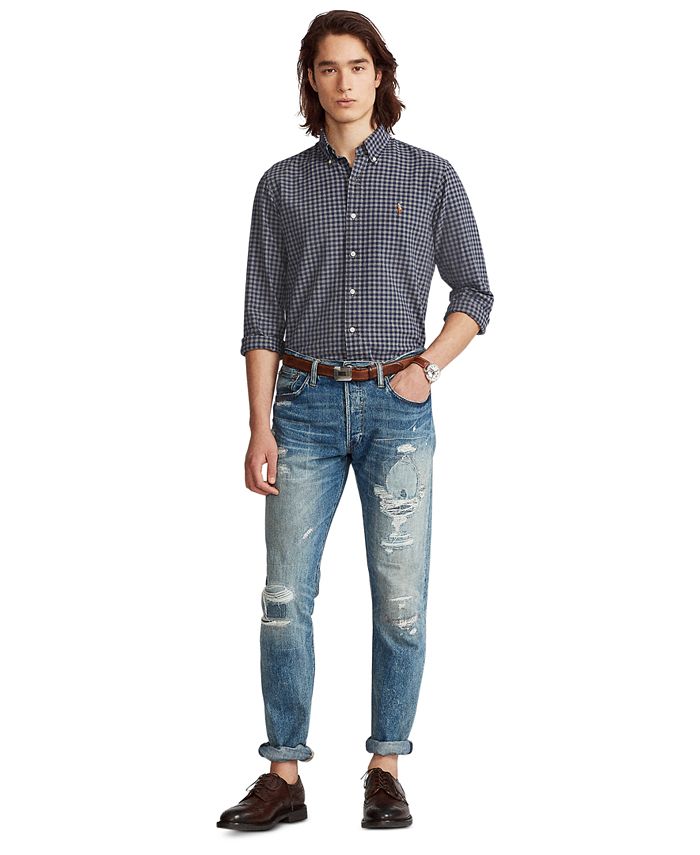 Polo Ralph Lauren Men's Classic-Fit Gingham Oxford Shirt & Reviews ...