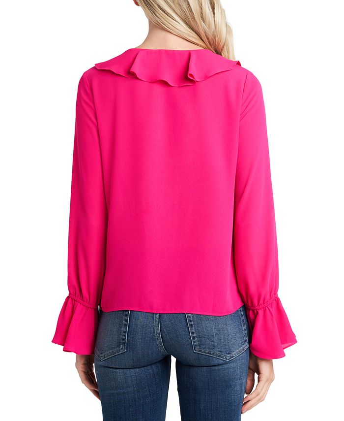 CeCe Ruffled V-Neck Blouse & Reviews - Tops - Women - Macy's