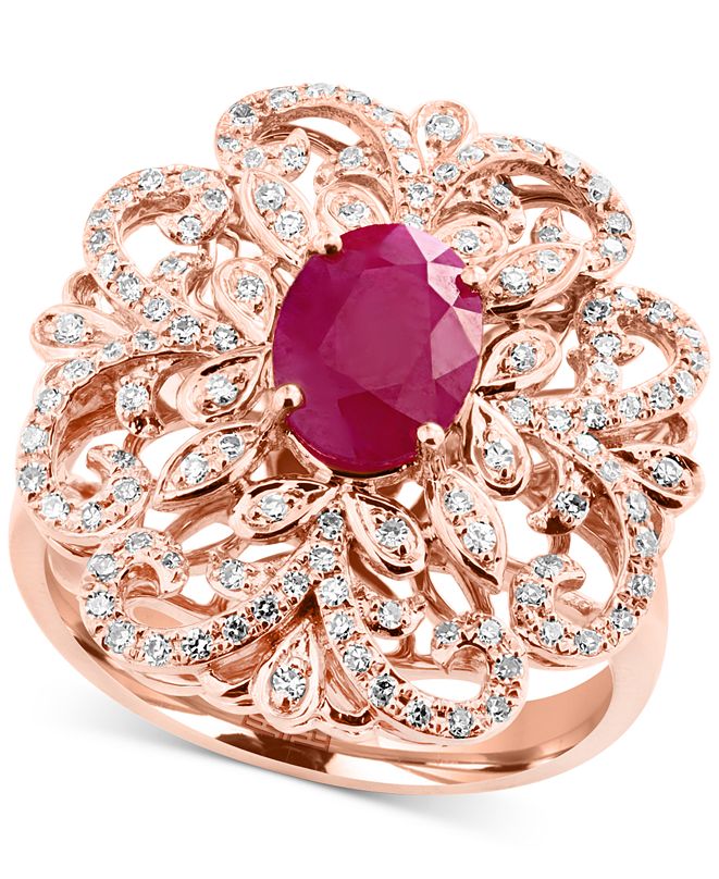 EFFY Collection Amoré by EFFY® Certified Ruby (1-3/8 ct. t.w.) and ...