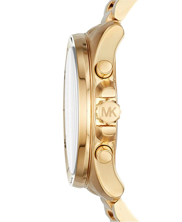Michael Kors Men's Chronograph Brecken Gold-Tone Stainless Steel ...