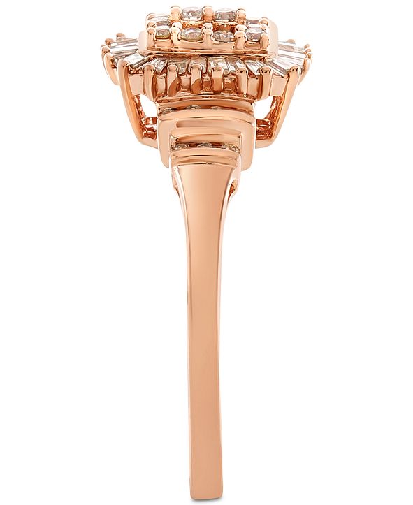 Promised Love Diamond Square Cluster Promise Ring (1/2 ct. t.w.) in ...