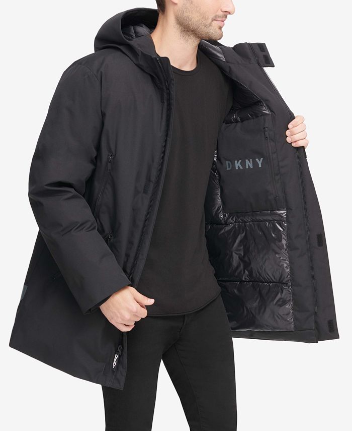DKNY Men's Full-Length Hooded Parka, Created for Macy's & Reviews ...