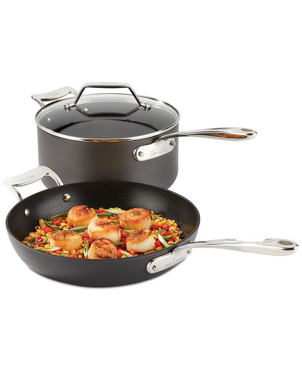 All Clad Essentials Nonstick 8 5 Fry Pan And 2 5 Qt Covered Saucepan