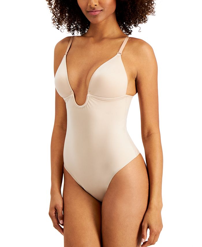 Spanx Suit Your Fancy Plunge Low Back Thong Bodysuit 10206r And Reviews
