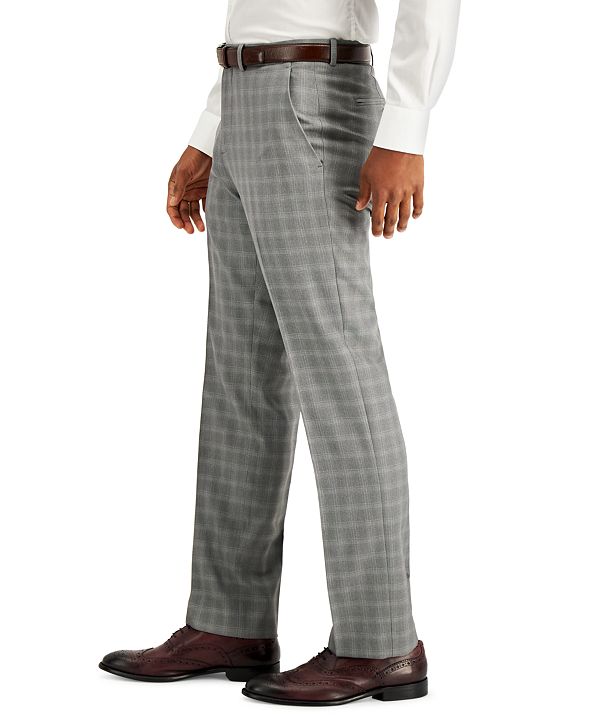 Perry Ellis Portfolio Men's Modern-Fit Subtle Check Performance Dress ...