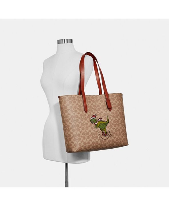 COACH Coated Canvas Signature Rexy Highline Tote & Reviews - Women - Macy's